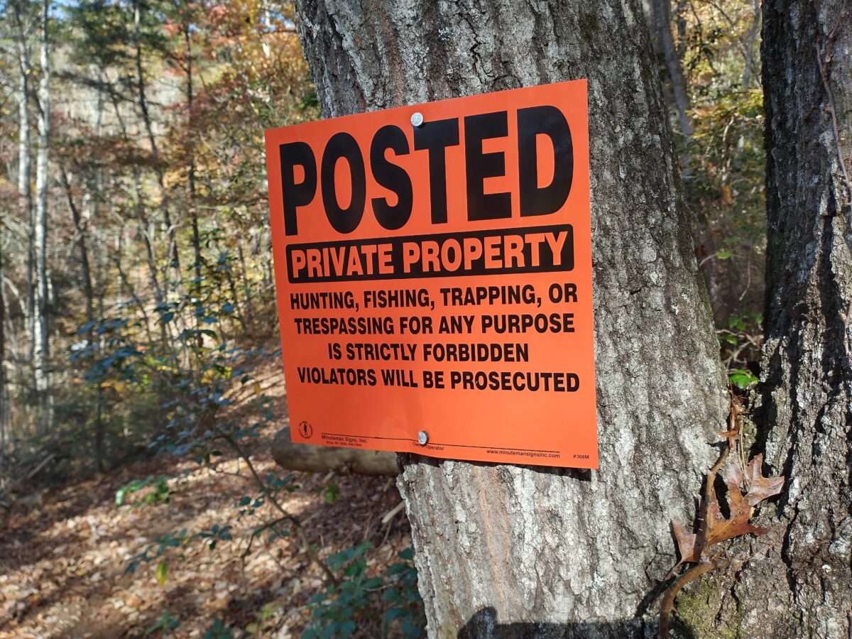Posted Private Property Sign ALUMINUM – Minuteman Signs
