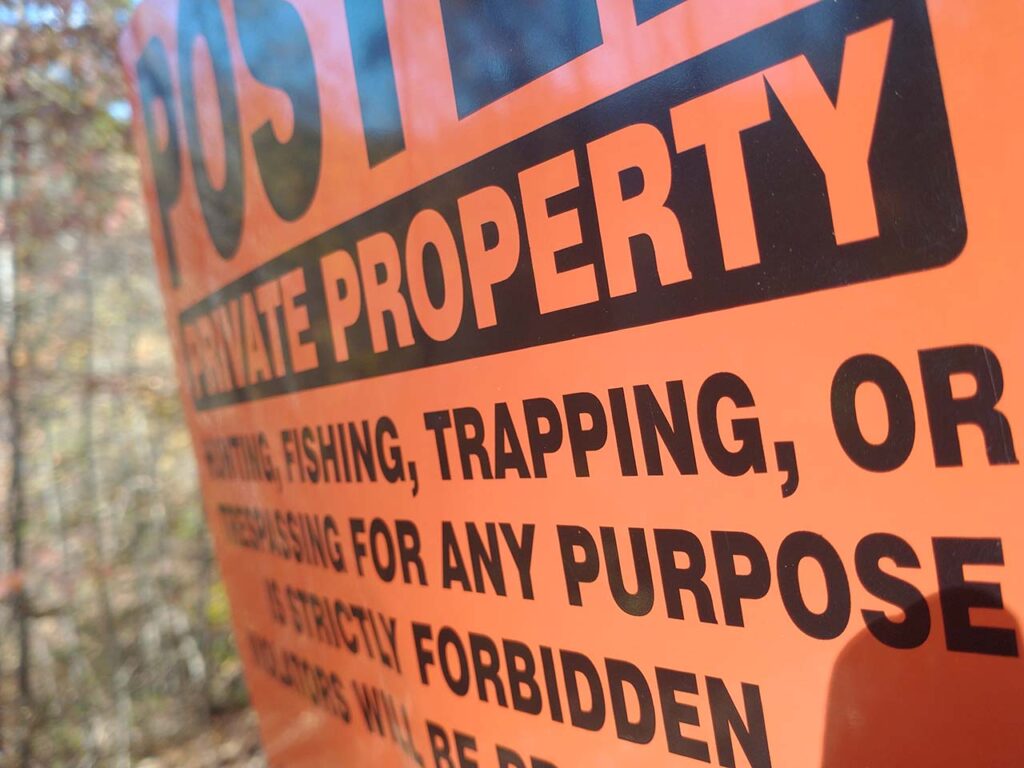 Posted Private Property Sign ALUMINUM – Minuteman Signs