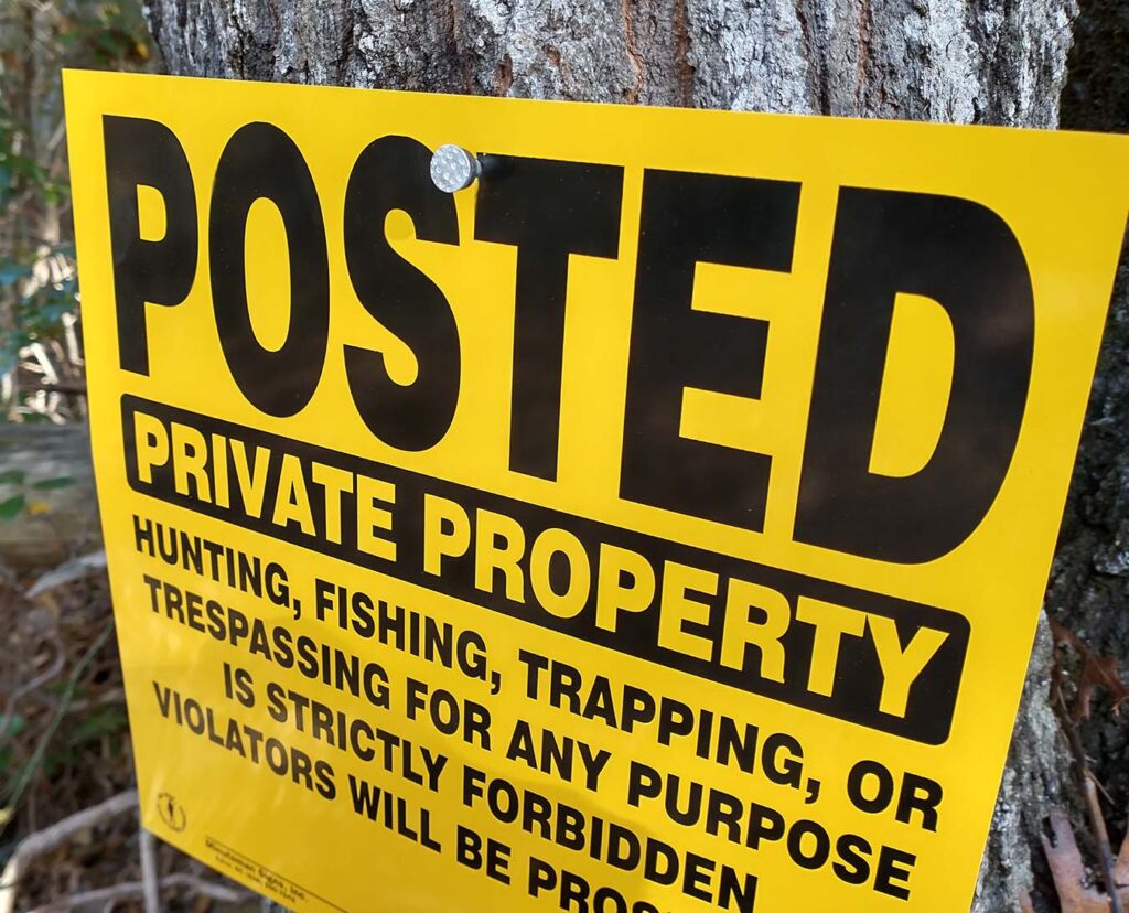 Posted Private Property Sign ALUMINUM – Minuteman Signs